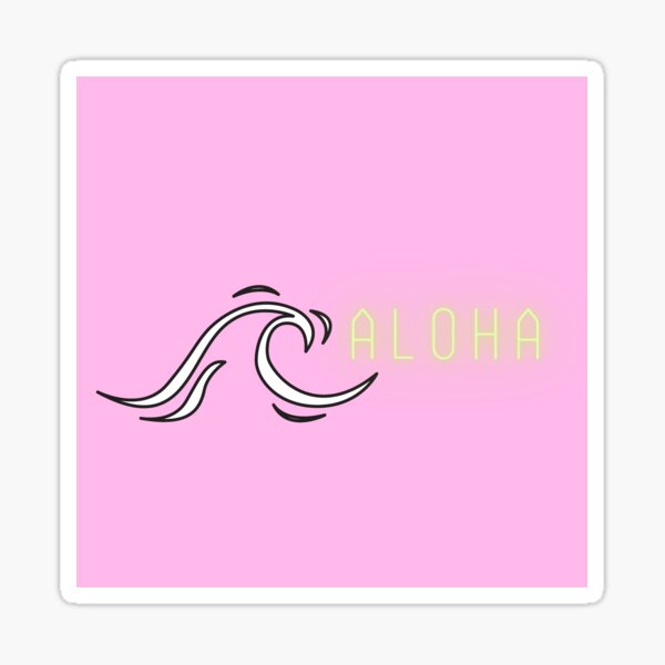 "Aloha Wave " Sticker by smithjulia | Redbubble