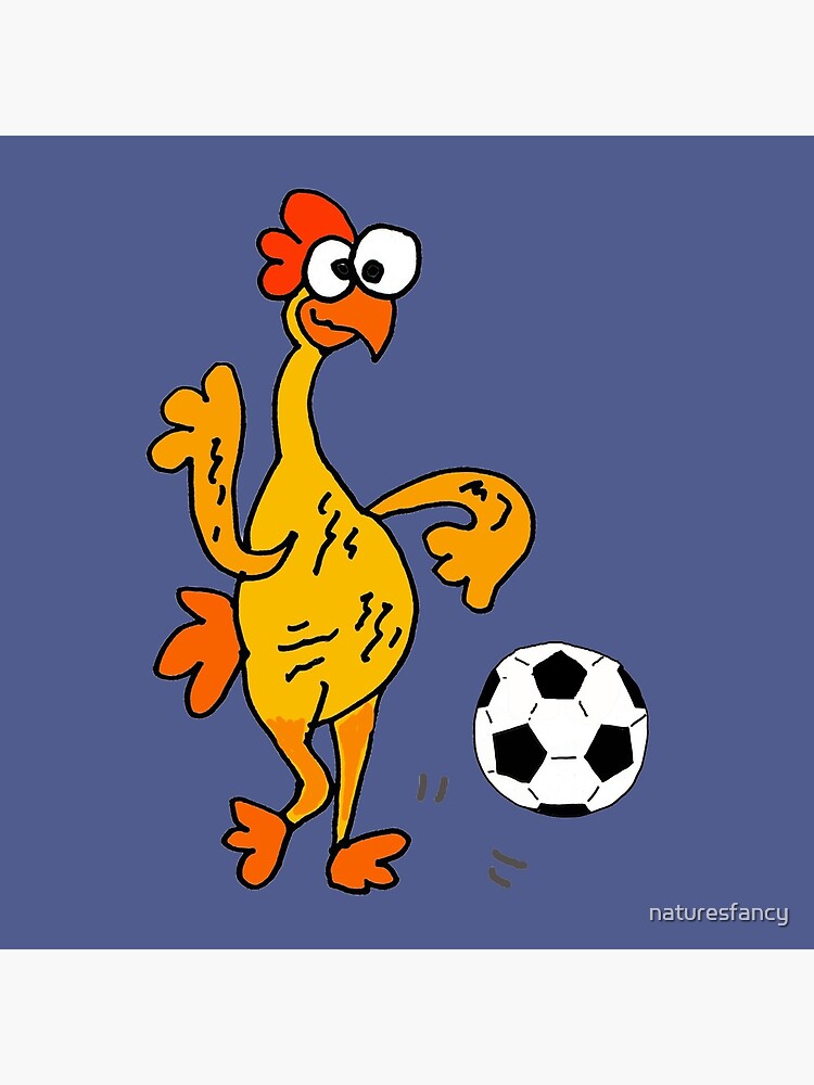 "Funny Rubber Chicken Playing Soccer" Acrylic Block for Sale by ...