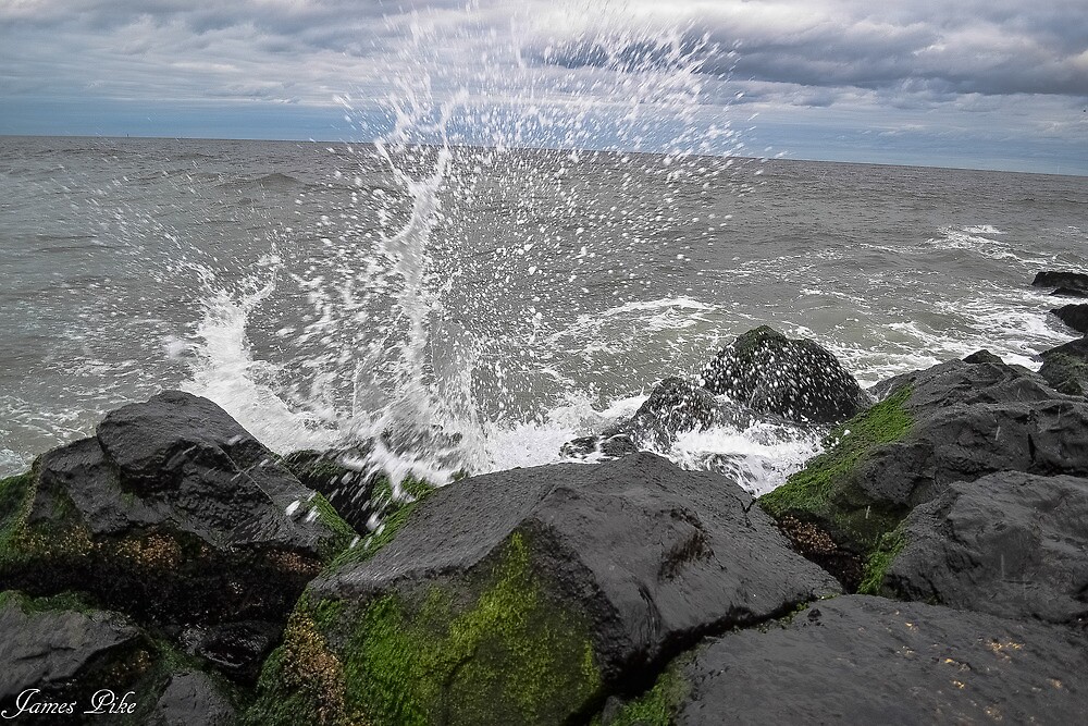 "Water Splash On Rocks" by James Pike | Redbubble