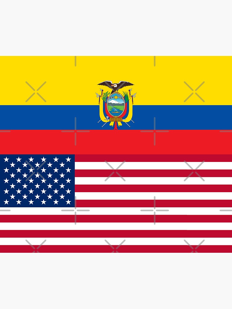 "ECUADORIAN AMERICAN FLAGS" Sticker by CasaLatina | Redbubble