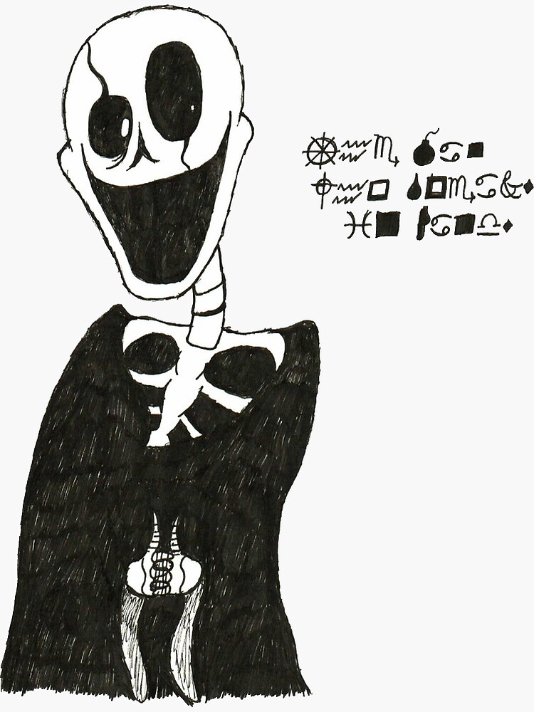 "Undertale - Gaster" Sticker for Sale by ChunkieMiner | Redbubble