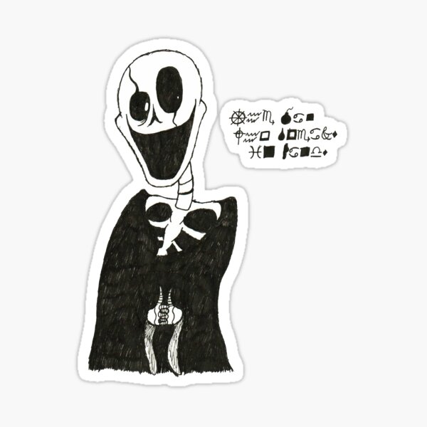 "Undertale - Gaster" Sticker for Sale by ChunkieMiner | Redbubble