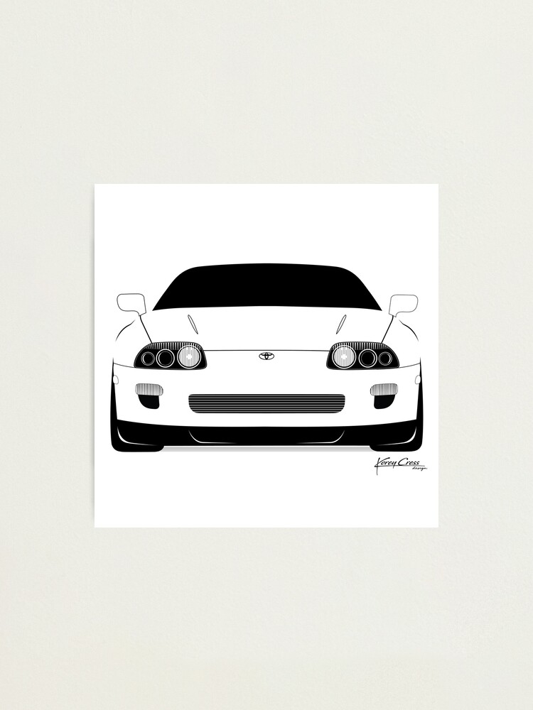 "MK4 Toyota Supra Line Art" Photographic Print for Sale by KoreyCress ...