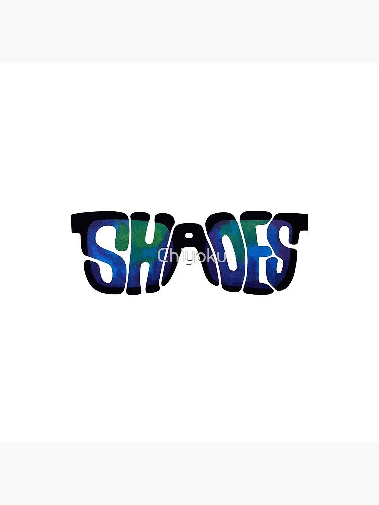 "Shades Word Art" Pin for Sale by Chiyoku | Redbubble