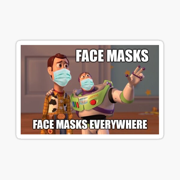 "Face Mask Meme" Sticker for Sale by alexaldridge | Redbubble