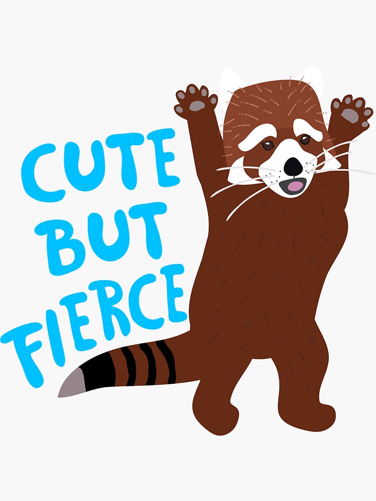 "Standing Red Panda, Cute But Fierce" Sticker for Sale by ...