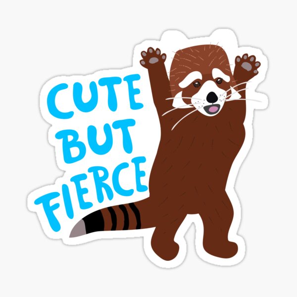 "Standing Red Panda, Cute But Fierce" Sticker for Sale by ...