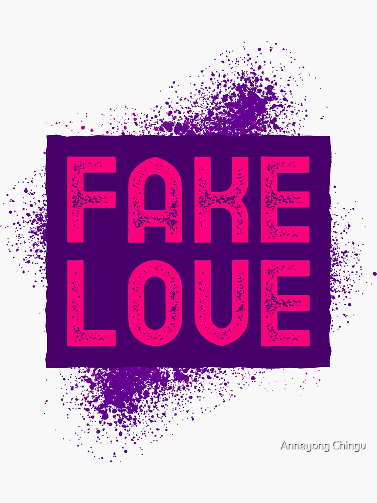 "BTS Fake Love" Sticker by Happywarrior03 | Redbubble