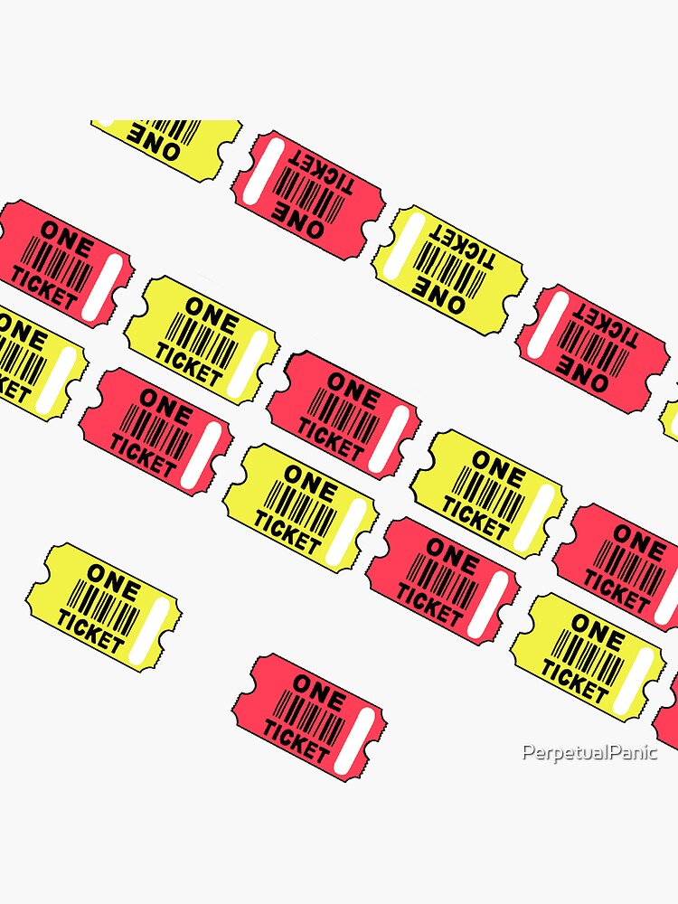 "Arcade Tickets ‘One Ticket’" Sticker by PerpetualPanic | Redbubble