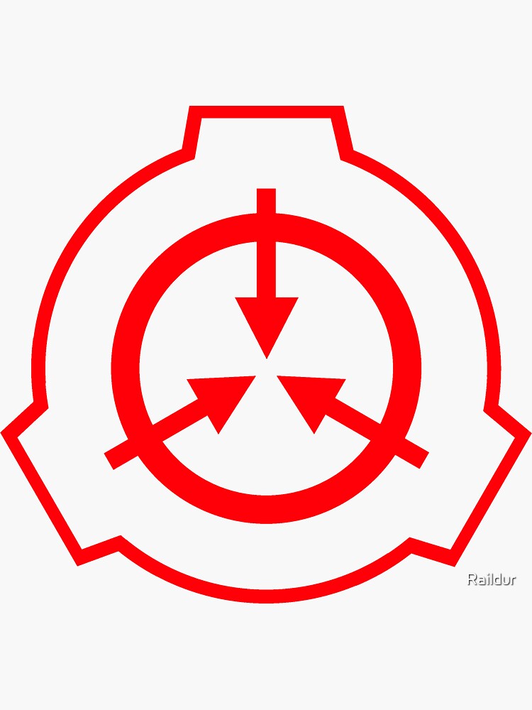 "Red SCP Logo" Sticker by Raildur | Redbubble