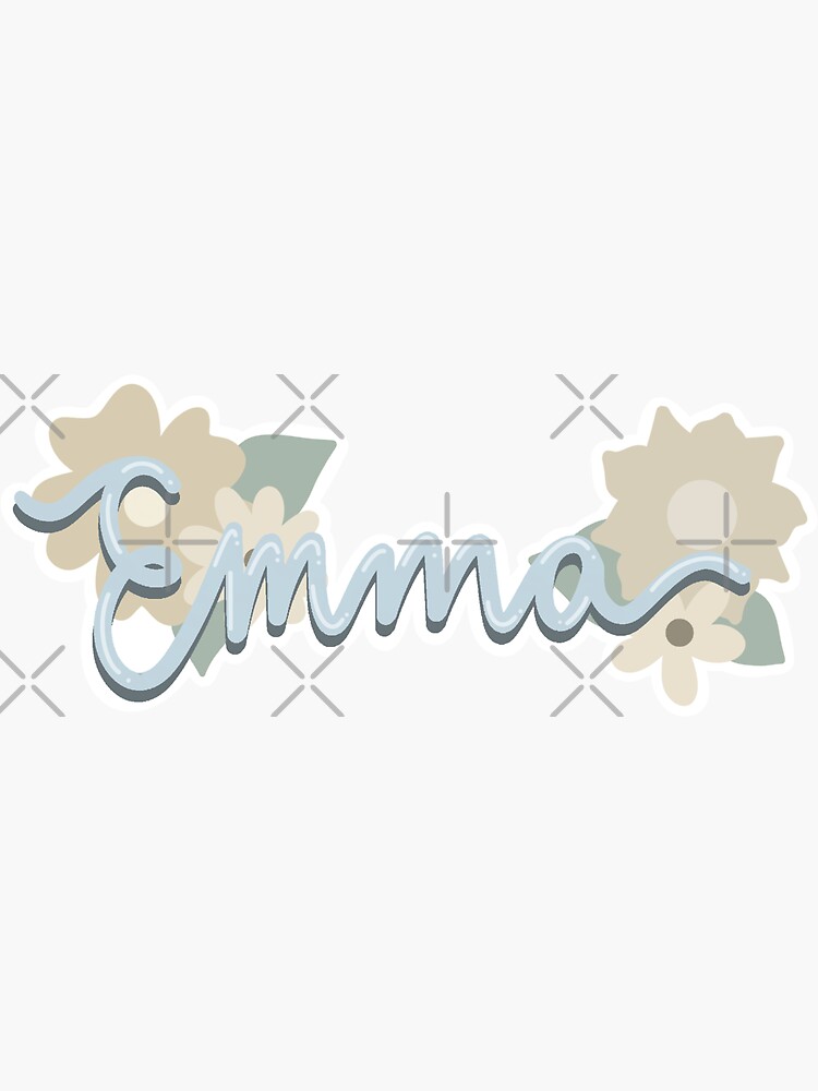 "Emma in Cursive" Sticker for Sale by kaylasbubble | Redbubble