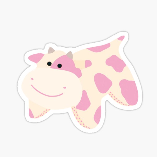 Strawberry’ Pink Cow" Sticker by stickersbymilly | Redbubble