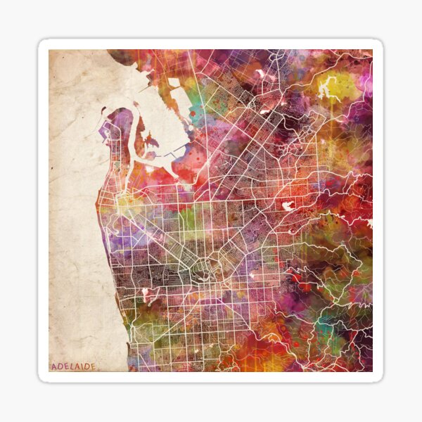 "Adelaide map" Sticker for Sale by MapMapMaps | Redbubble