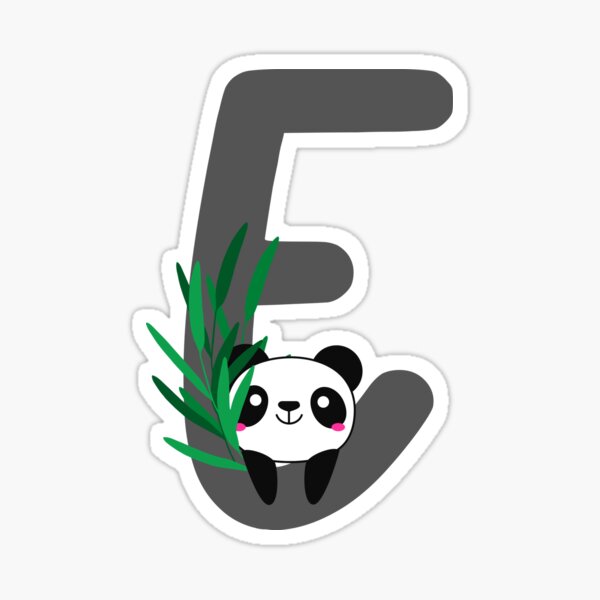 "Personalized PANDA Initial E" Sticker for Sale by TheFamilyVan | Redbubble