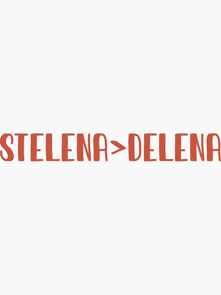 "stelena>delena" Sticker for Sale by mashal1076 | Redbubble