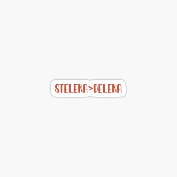 "stelena>delena" Sticker for Sale by mashal1076 | Redbubble