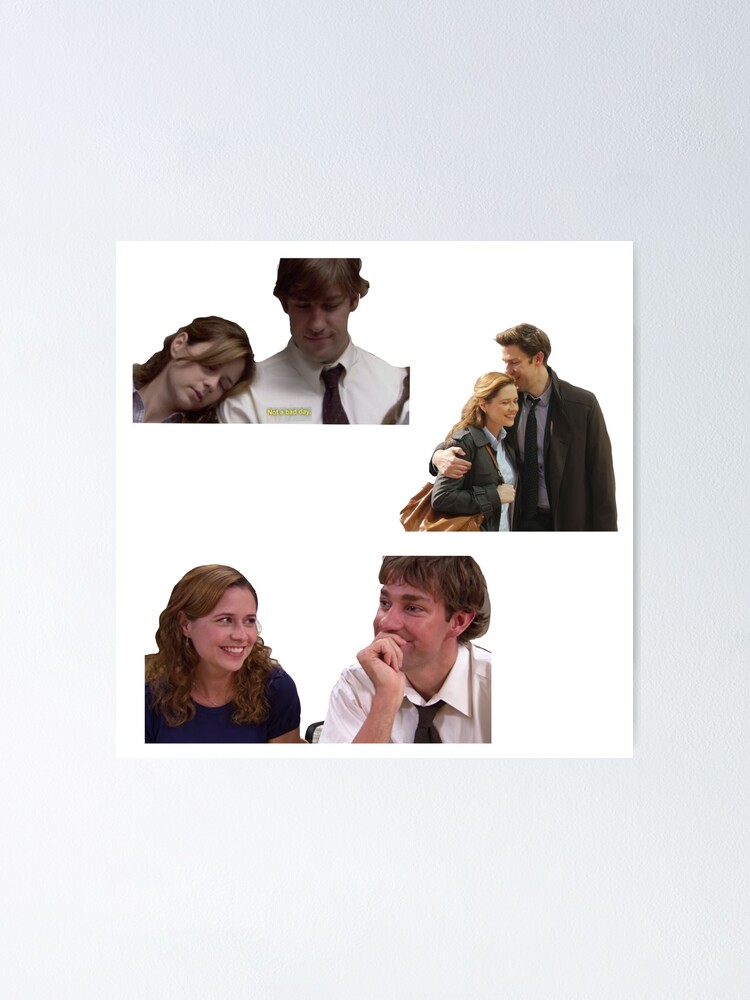 "the office jim and pam sticker pack set" Poster for Sale by seandogan ...