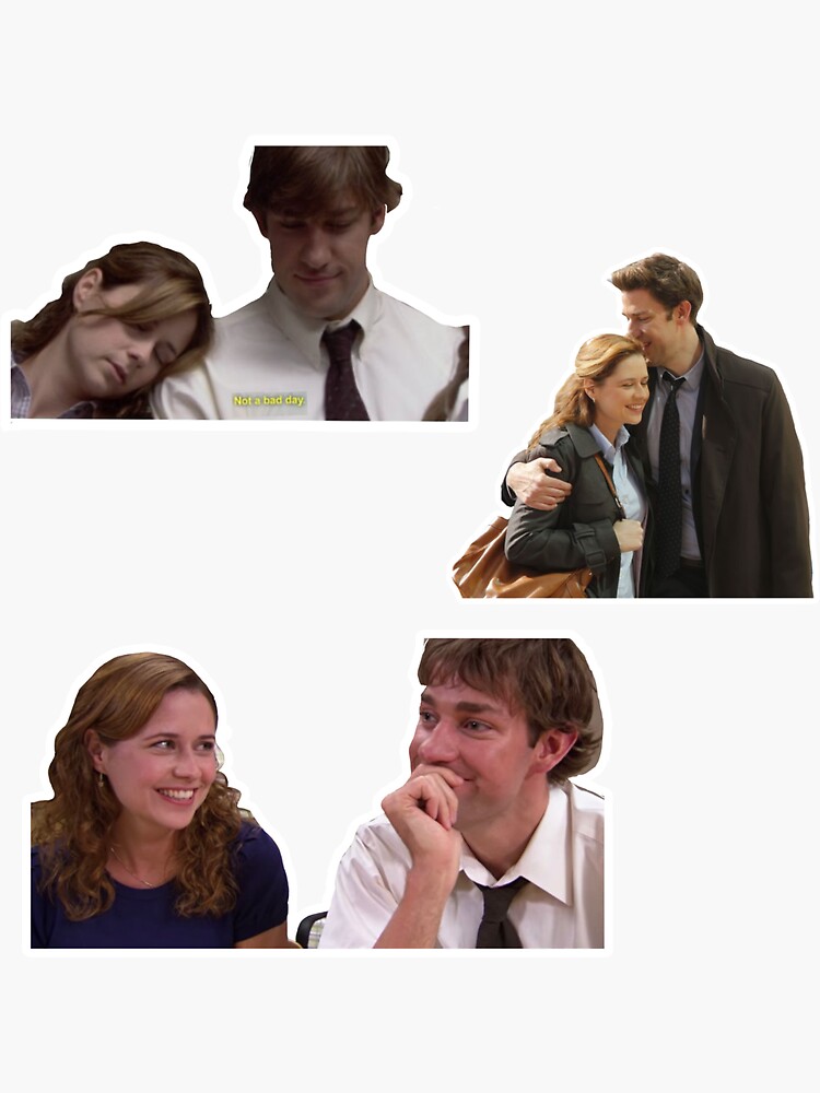 "the office jim and pam sticker pack set" Sticker for Sale by seandogan ...