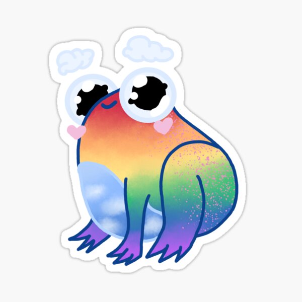 "Rainbow frog " Sticker for Sale by FireCollector | Redbubble