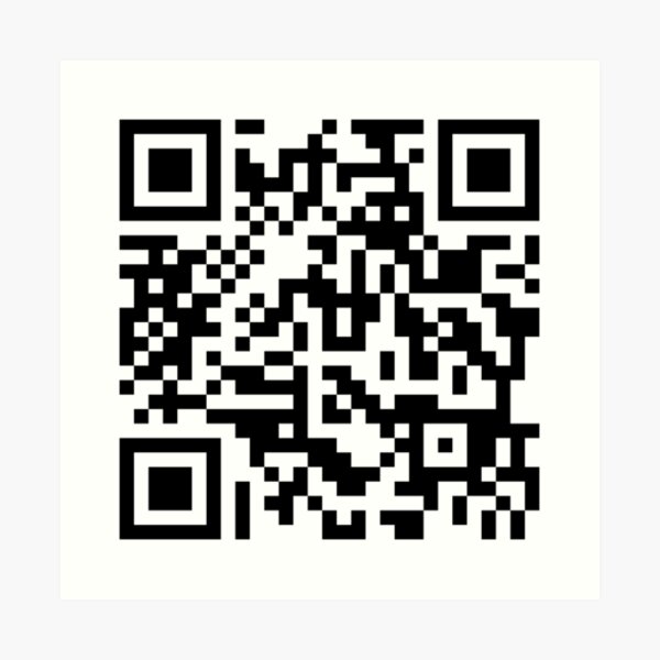 "Rick Roll QR Code" Art Print for Sale by BruhItsBerg | Redbubble