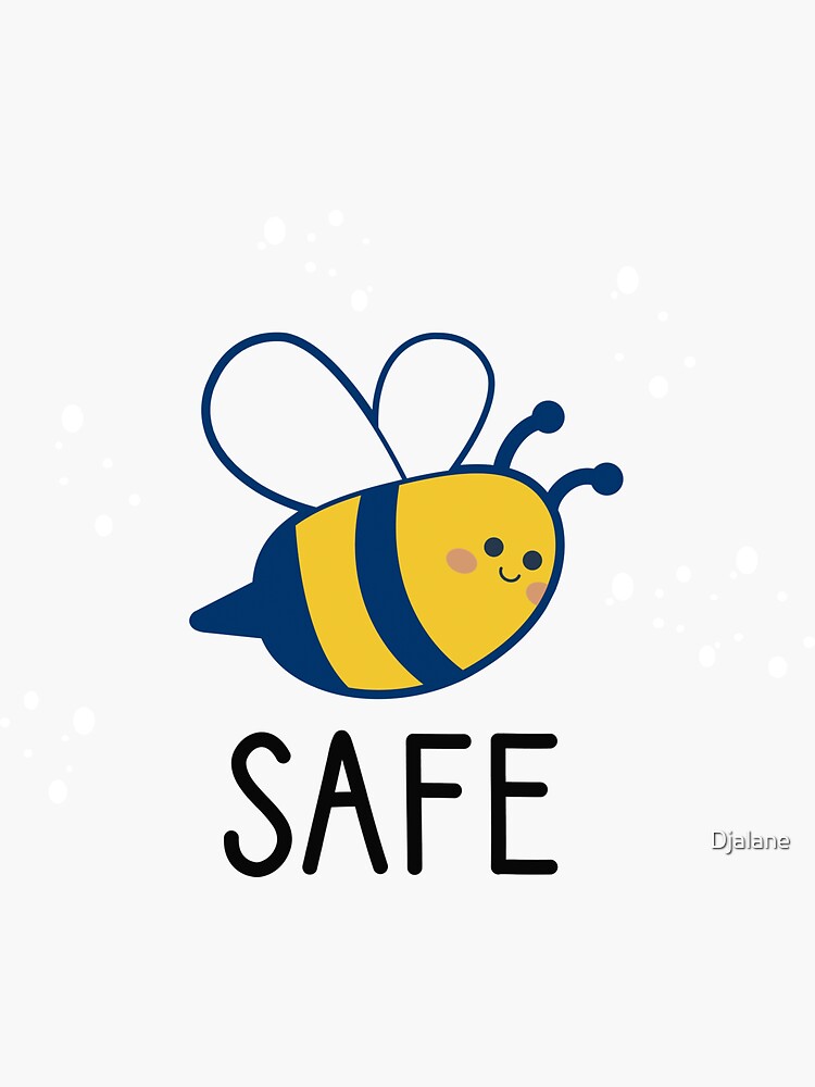 "Safe cool tee" Sticker for Sale by Djalane | Redbubble