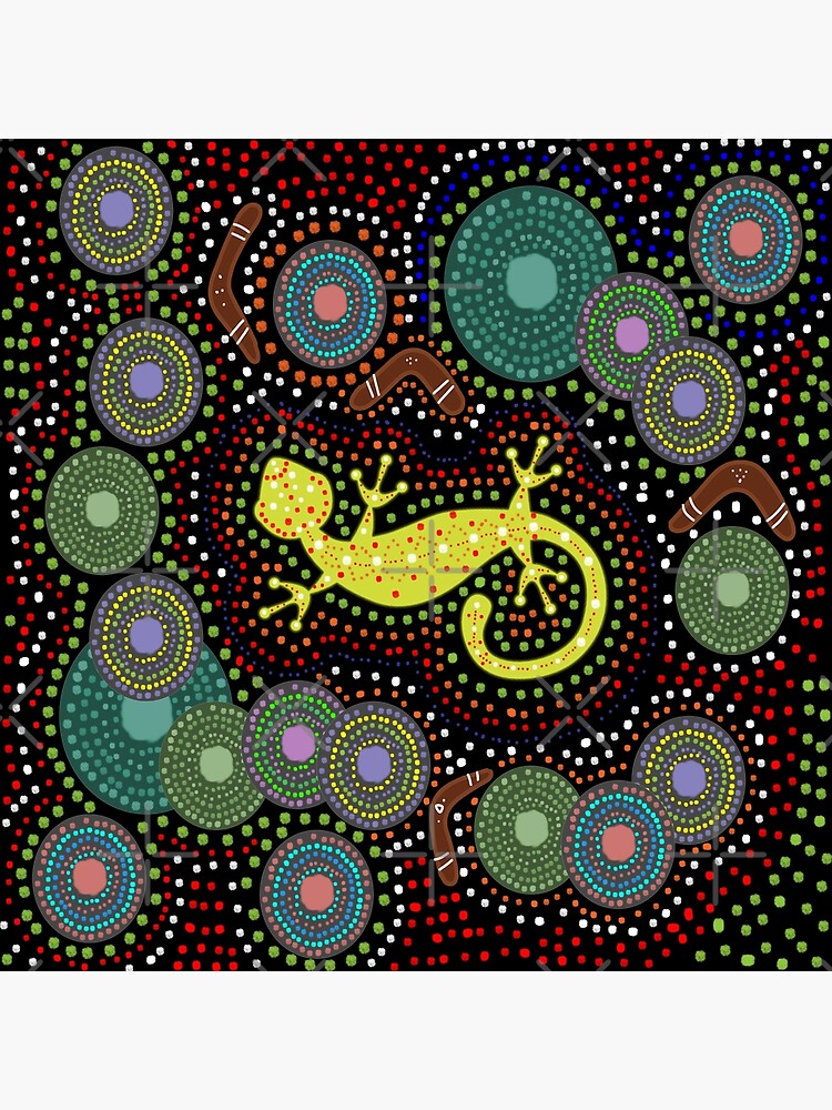 "Aboriginal Art Gecko" Poster for Sale by iamhewho | Redbubble
