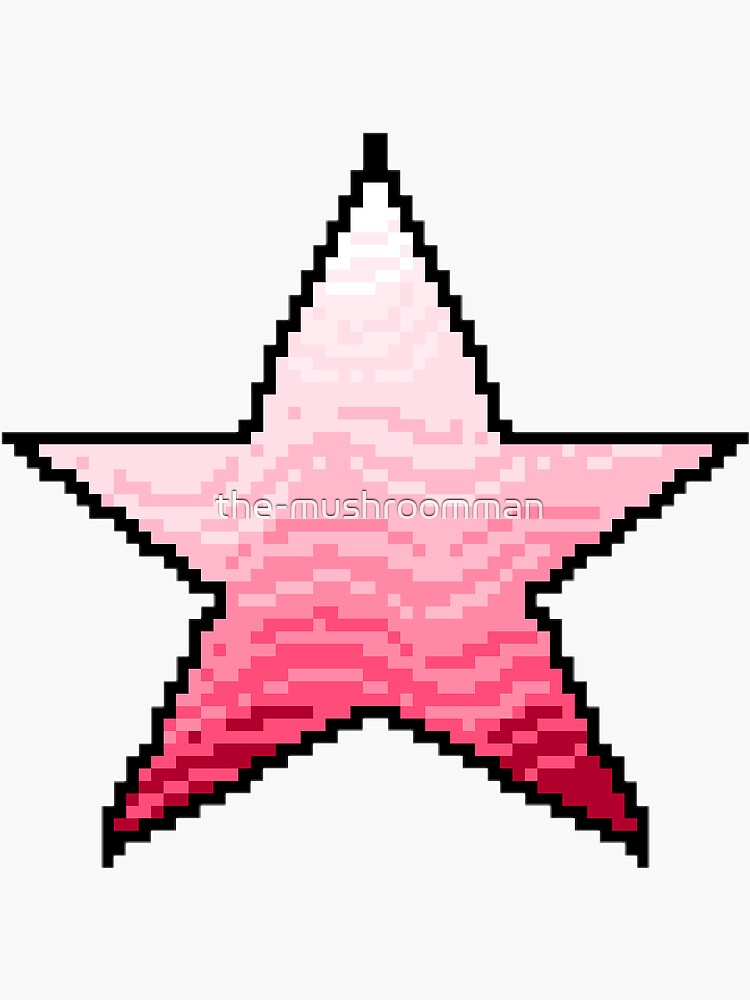 "pixelated pink sky star" Sticker for Sale by the-mushroomman | Redbubble