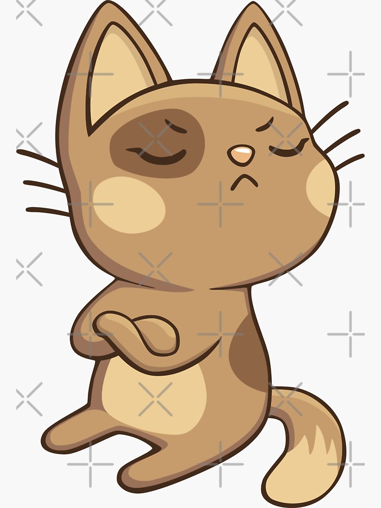 "Angry cat" Sticker by Marez88 | Redbubble
