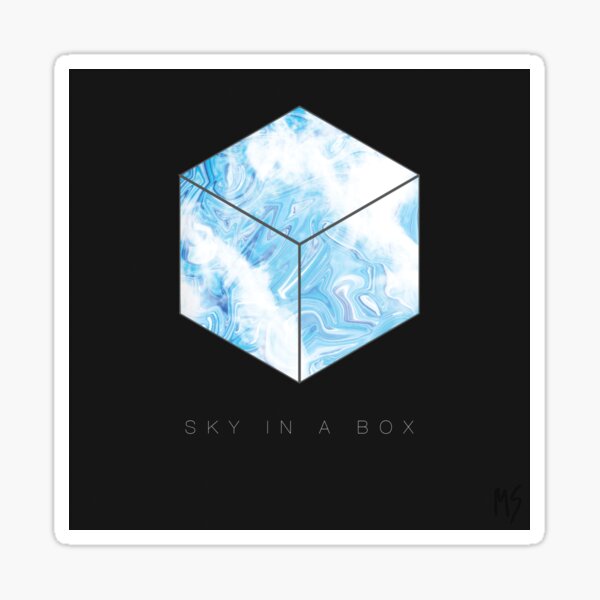 "Sky in a Box - Minimalist" Sticker for Sale by BasicallyMike | Redbubble