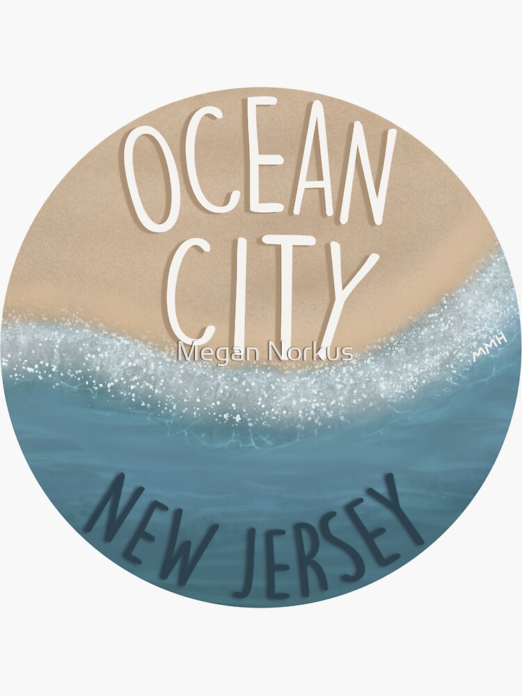 "Beach - OCNJ" Sticker by meg-haugh | Redbubble