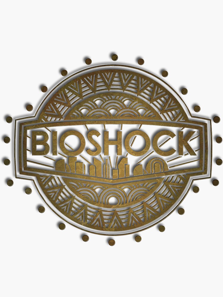 "Bioshock logo white" Sticker by Gaming-Dude | Redbubble