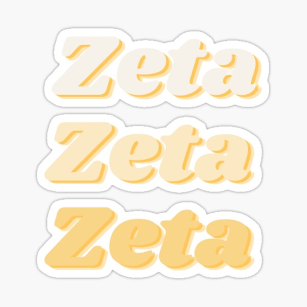 "Zeta" Sticker for Sale by karingirgis1 | Redbubble