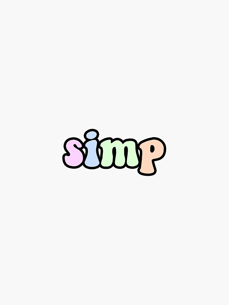"simp" Sticker for Sale by avaeliza14 | Redbubble