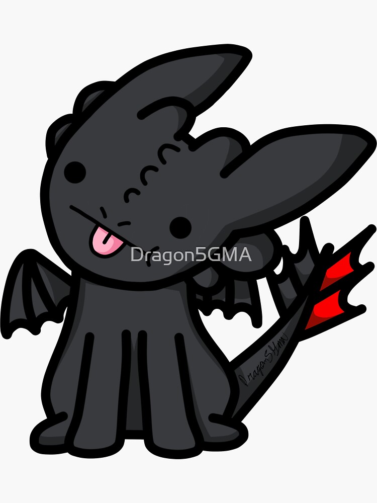 "Toothless" Sticker by Dragon5GMA | Redbubble