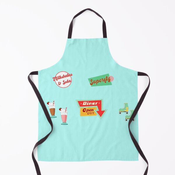 Retro Diner pack. Vintage diner Apron for Sale by DiscoDaisyy