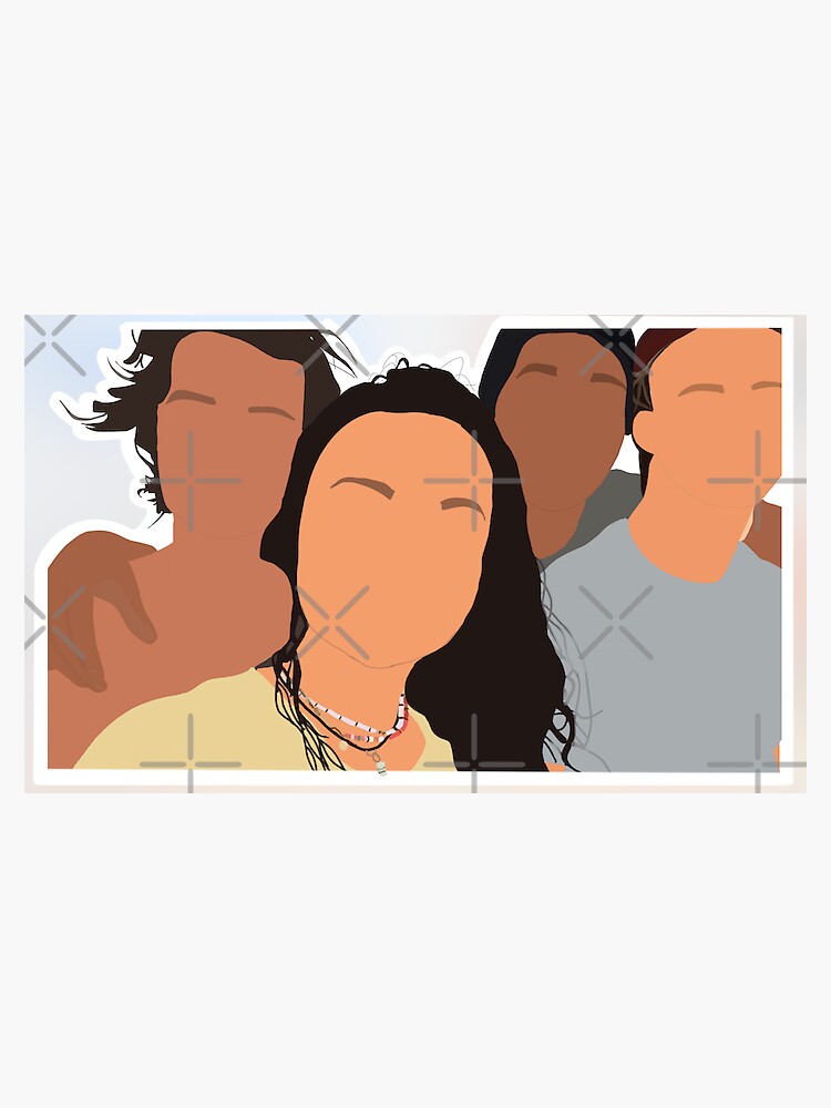 "outer banks cast sticker" Sticker by ana-k7 | Redbubble