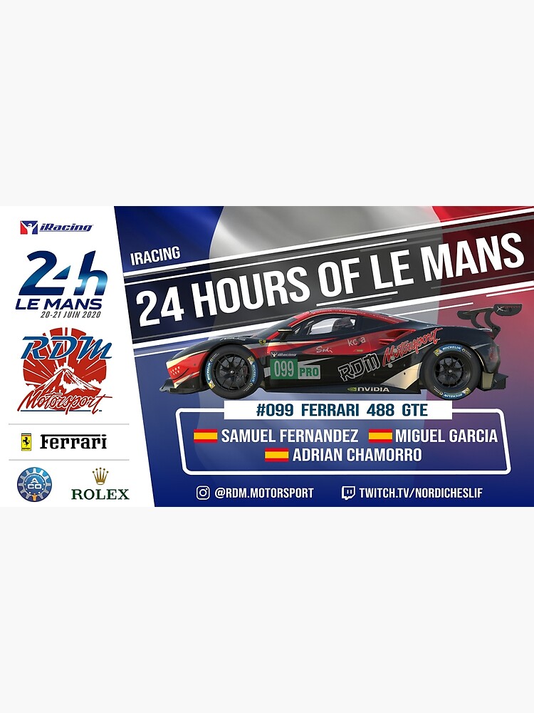Poster avec l'œuvre « RDM Motorsport | 24h du Mans 2020 HD » de l ...