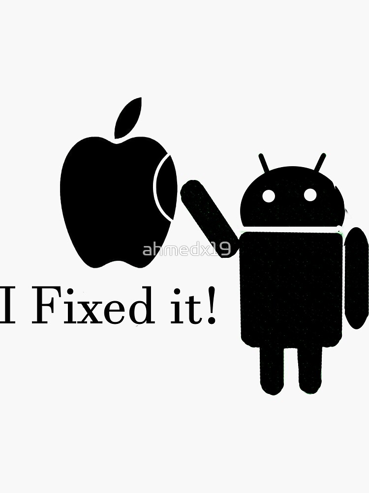 "apple vs android" Sticker for Sale by ahmedx19 | Redbubble