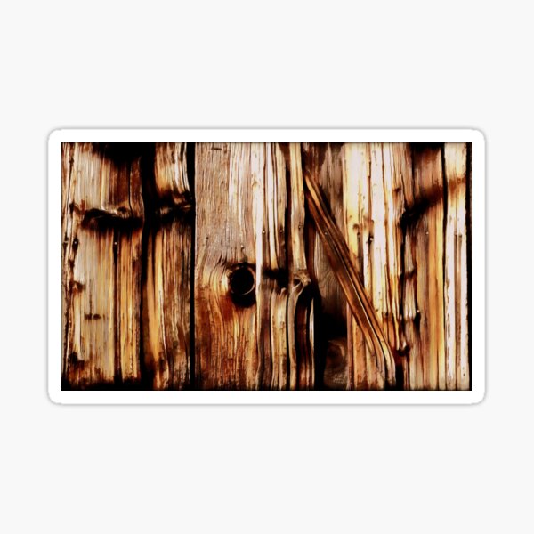 "Rustic Barn Wood Grain Rough Cut" Sticker by JanineRileyArt | Redbubble