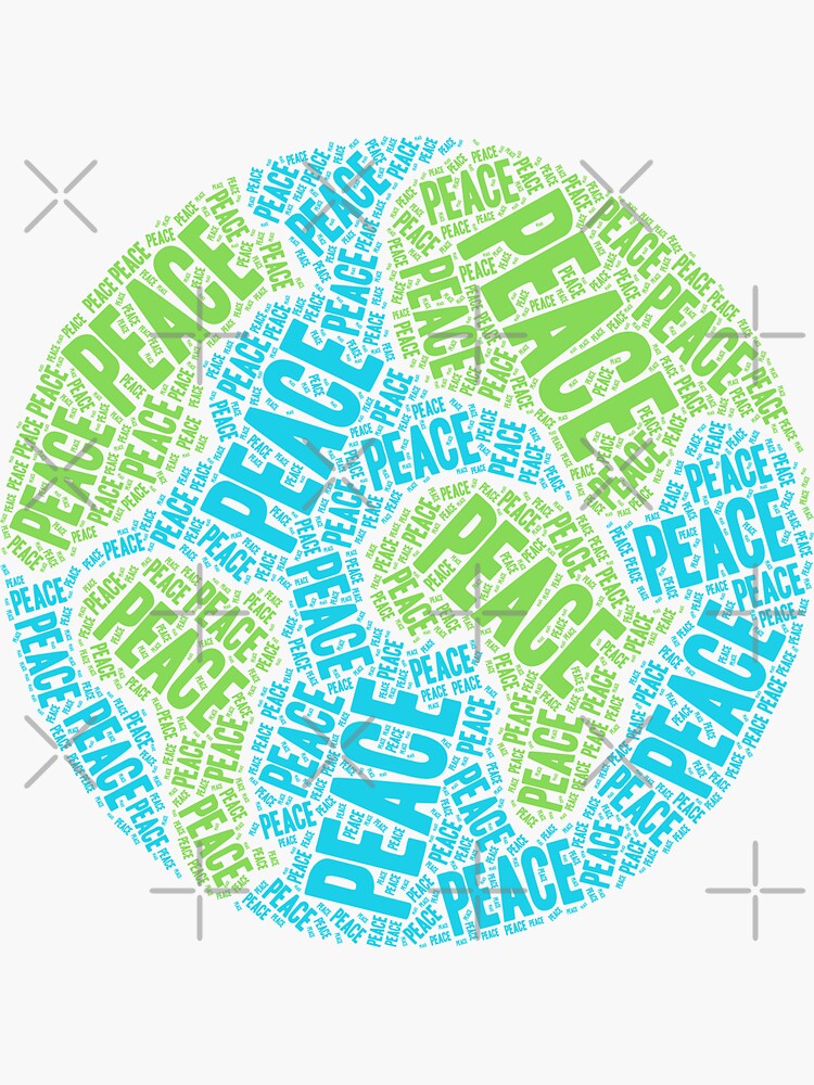 "World Peace" Sticker by DWaffleDesigns | Redbubble