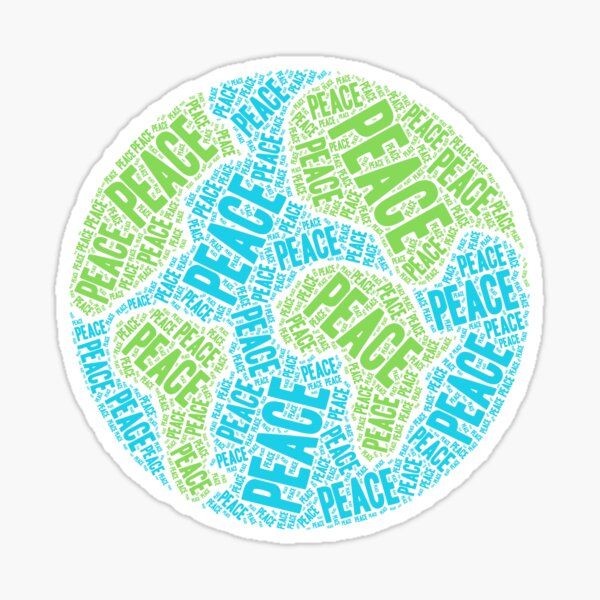 "World Peace" Sticker by DWaffleDesigns | Redbubble