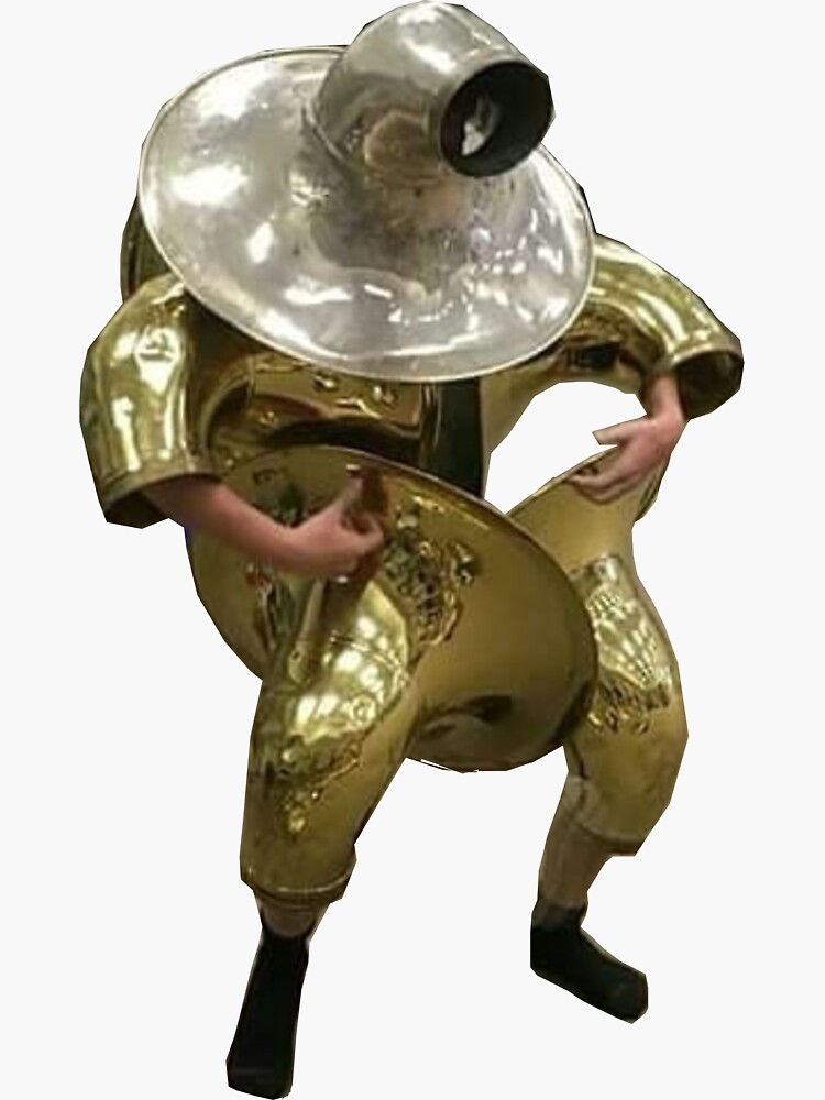 "cursed image, trumpet" Sticker for Sale by NikolaMio | Redbubble