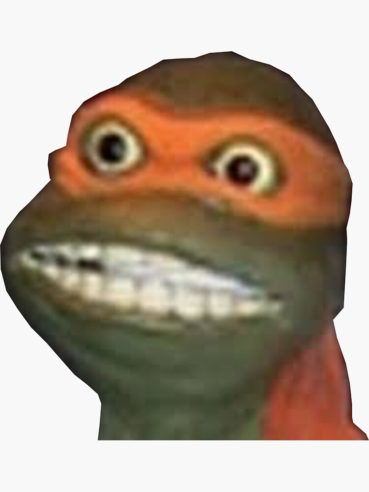 "cursed image ninja turtle" Sticker for Sale by NikolaMio | Redbubble