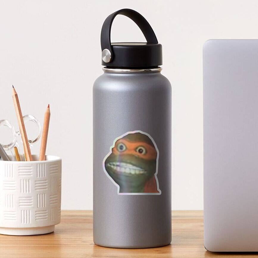 "cursed image ninja turtle" Sticker for Sale by NikolaMio | Redbubble