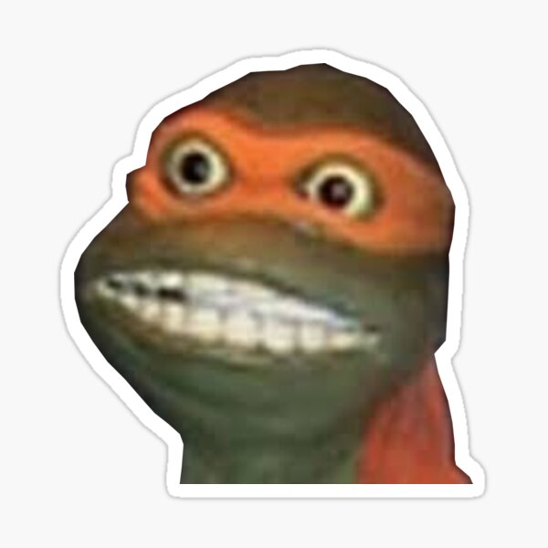 "cursed image ninja turtle" Sticker for Sale by NikolaMio | Redbubble