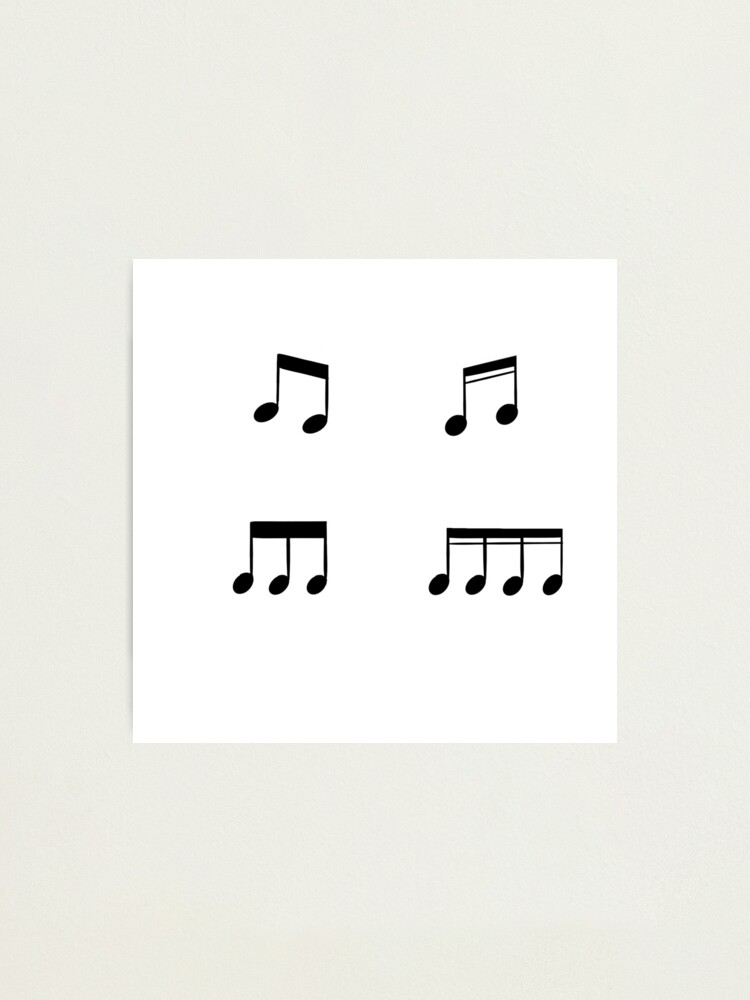 Lámina fotográfica «notas musicales - corcheas, triplete, notas sexto ...