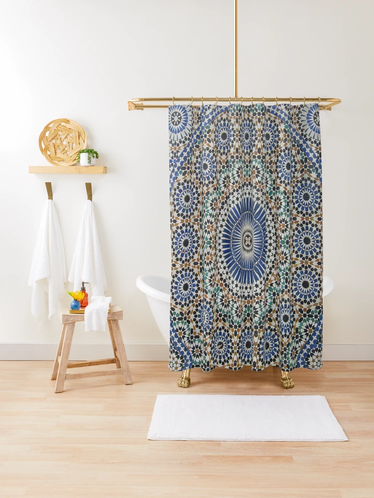 zellige moroccan mosaic tilework traditional moroccan art Shower Curtain for Sale by NoetherSym Redbubble