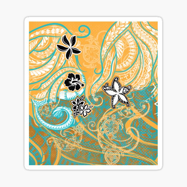 "Polynesian Touch Of Black Tribal Design" Sticker by sunnthreads ...