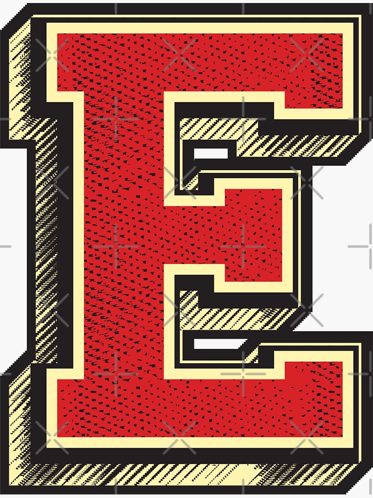 "EPIC Letter E Vintage Retro font style perfect gift for a birthday ...