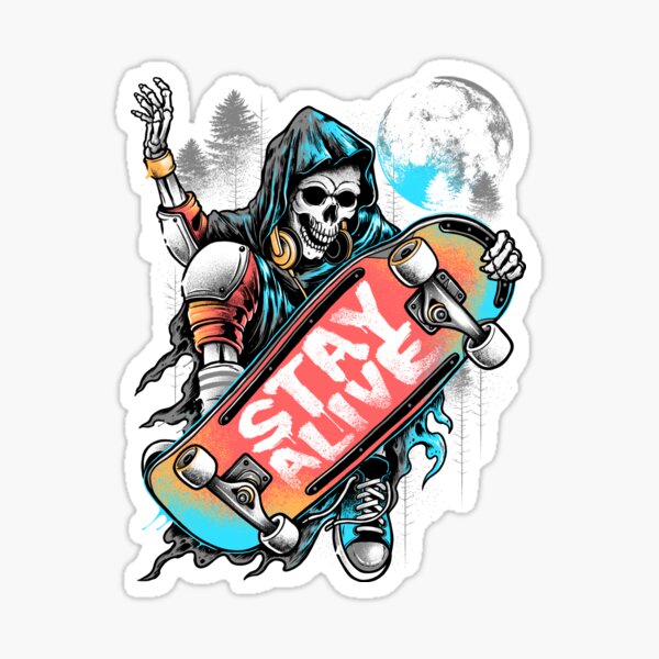 "Stay Alive" Sticker for Sale by glitchy-gorilla | Redbubble